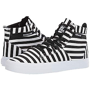 Supra Stacks Mid Black/White Stripe Men's 7, Women's 8.5