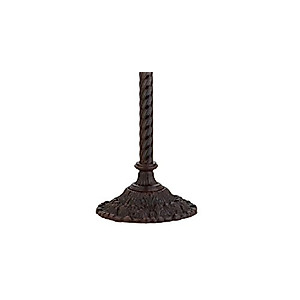 JONATHAN Y JYL8002B Dragonfly Tiffany-Style 71&quot; Torchiere Floor Lamp, Tiffany, Traditional, Art Nouveau Style, Elegant, Office, Living Room, Family Room, Dining Room, Bedroom, Foyer, Bronze/Green