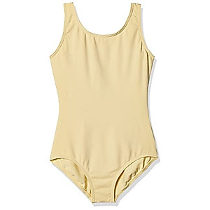 Capezio Girls' Big Classic High Tank Leotard, Butter, Medium