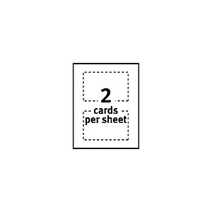 Avery 8386 Postcards, Inkjet, 4 x 6, 2 Cards/Sheet, White (Box of 100 Cards)