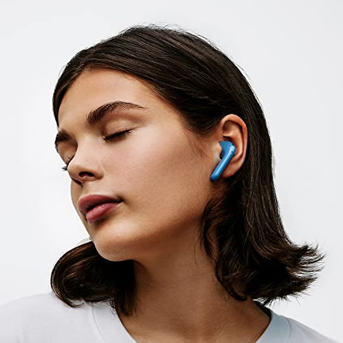 STUDIO NOD Earbuds, FREENOD True Wireless Earbuds for iPhone, Earbud in-Ear Headphones - Studionod Pure Bass Sound, Bluetooth, Wireless Calls, Music, Background Noise Cancellation During Calls, Blue