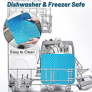 MateeyLife X Large Licking Mats for Dogs and Cats, Lick Mats with Suction Cups for Dog Anxiety Relief, Cat Peanut Butter Lick Pad for Boredom Reducer, Dog Slow Feeder for Bathing Grooming