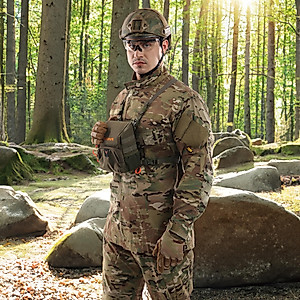 Tuxapo Binocular Harness Chest Pack with Rangefinder Pouch Bino Case for Hunting Hiking Shooting