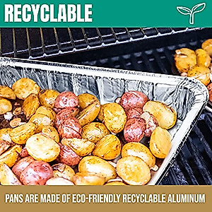 Weber Grills Compatible Drip Pans [30-Pack], Bulk Package, Aluminum Foil BBQ Grease Pans for Easy Drain Management of Weber Grills - 7 1/2" x 5"