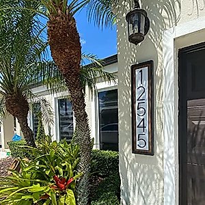 Floating House Numbers - 5 Inch Modern Address House Numbers With Nail Kit And Instructions Easy To Install High Gloss Black Number 2