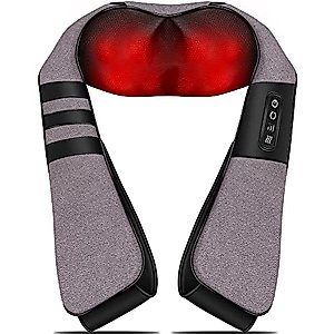 Massagers for Neck and Back Pain Relief,Great Gifts for Women/Men/Dad/Mom Birthday,Shiatsu Shoulder Foot Massager with Heat,Deep Tissue Massage Pillow for Body Muscle Kneading
