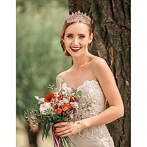 Birthday Tiara for Women, Birthday Sash and Tiaras for Women, Happy Birthday Queen Crown for Women, Birthday Crowns for Women with Rose Gold, Birthday Decorations for Women, Birthday Party Favors