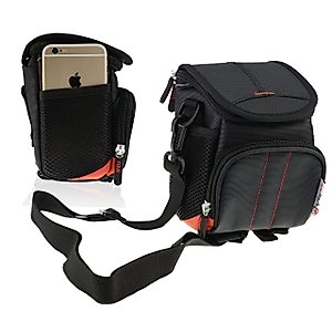Navitech Black Digital Camera/Compact DSLR Case Bag Compatible with The Olympus E-PL7 / E-PL6 / Pen-F/Traveller SH-2 / Stylus 1s