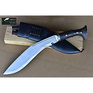 GK&CO. Kukri House Authentic Knife-12 Blade World War II 'The Survival Alive' Kukri/Khukuri Full Tang with Black Leather Sheath-Handmade in Nepal -Warehoused & Ship from USA…