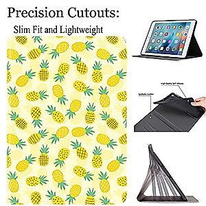 Case for New iPad Mini 6 2021 (6th Generation), Multi-Angle View Adjustable Stand Auto Wake/Slee for iPad Mini 6th Gen 8.3 Inch ,Yellow Pineapple