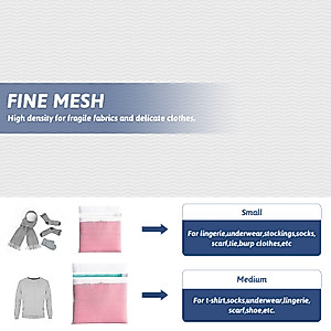 Set of 5 Mesh Laundry Bags for Delicates, YOGINGO Reusable and Durable Laundry Bag for washing machine, Suitable for Delicate Shirts, Socks, Underwear, Bras and Baby Clothes(1XL+1L+2M+1S)