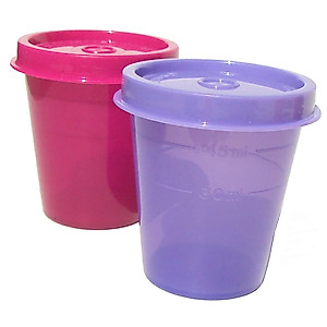 Tupperware Minis Midgets Storage Containers Set of 2 Lilac Purple and Berry Pink