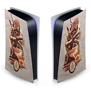 Head Case Designs Officially Licensed Assassin's Creed Kassandra Odyssey Artwork Vinyl Faceplate Sticker Gaming Skin Case Cover Compatible with Sony Playstation 5 PS5 Digital Edition Console
