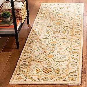 SAFAVIEH Antiquity Collection 8'3" x 11' Brown / Green AT14F Handmade Traditional Oriental Premium Wool Area Rug
