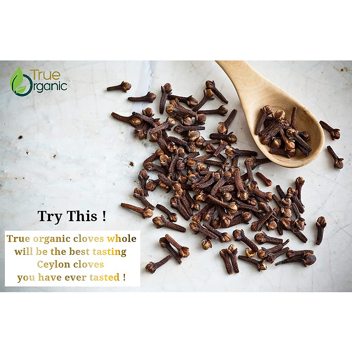 True Organic Ceylon Cloves Whole, 16 ounces Bulk Bag, USDA Organic & Kosher Certified, Non-GMO, Fresh Organic Cloves, Pure Ceylon Premium Quality