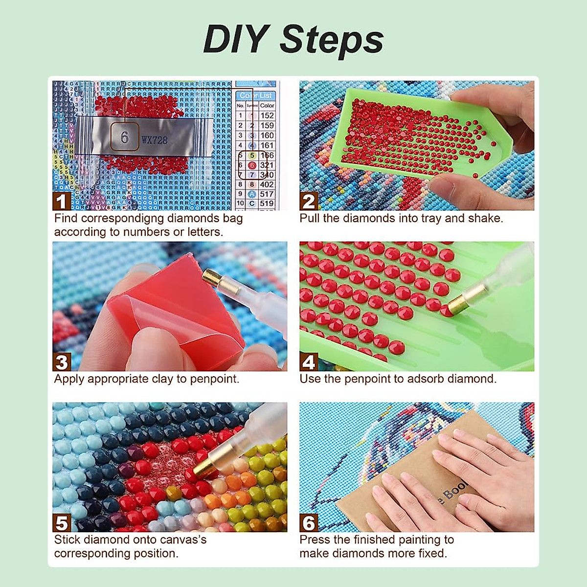 Acudotr Diamond Painting Kits for Adults, 5D DIY Diamond Art Kits for Beginners, Full Drill Diamond Painting Kits for Home Wall Decor, Bird, 12x12 Inch