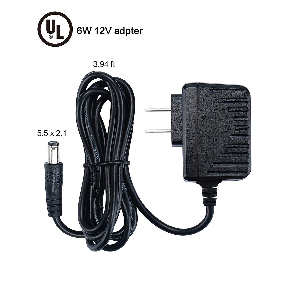 Geeon 12V AC DC Adapter 500mA 6W Transformer Charger with 12PCS Replacement Plug Connectors UL Listed (For 12 Volt Device ONLY)