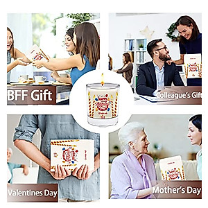 Wishing Candles Big Glass Vanilla Cake Soybean Candles, 60 Hour Cream Scented Birthday Candles, White, 8 Ounces for Birthday Gifts, Parties and Holiday Decorations