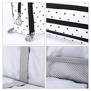 iSuperb Large Capacity Pencil Case Big 3 Compartments Pencil Pouch Canvas Pen Bag Zipper Stationery Storage Makeup Cosmetic Bags for Women Men