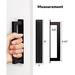 RVPEKUPE 2-Pack Adhesive Cabinet Handles Stick On Handle Self Stick Drawer Pulls No Drill Cabinet Pulls for Cabinet Closet Glass Sliding Shower Door Handle - 6", Black