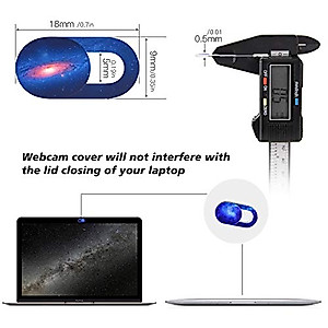 5 Pack Ultra Thin Webcam Cover Slide for Laptop/Computer/MacBook Air/MacBook Pro/Tablet/iPad/PC, Web Camera Cover Protect Your Privacy and Security, Galaxy