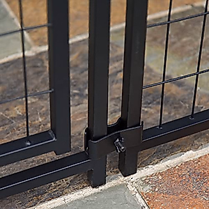 PawHut 8' x 4' x 6' Dog Playpen Outdoor, Dog Kennel Dog Exercise Pen with Lockable Door, Water-Resistant Canopy, for Medium and Large Dogs