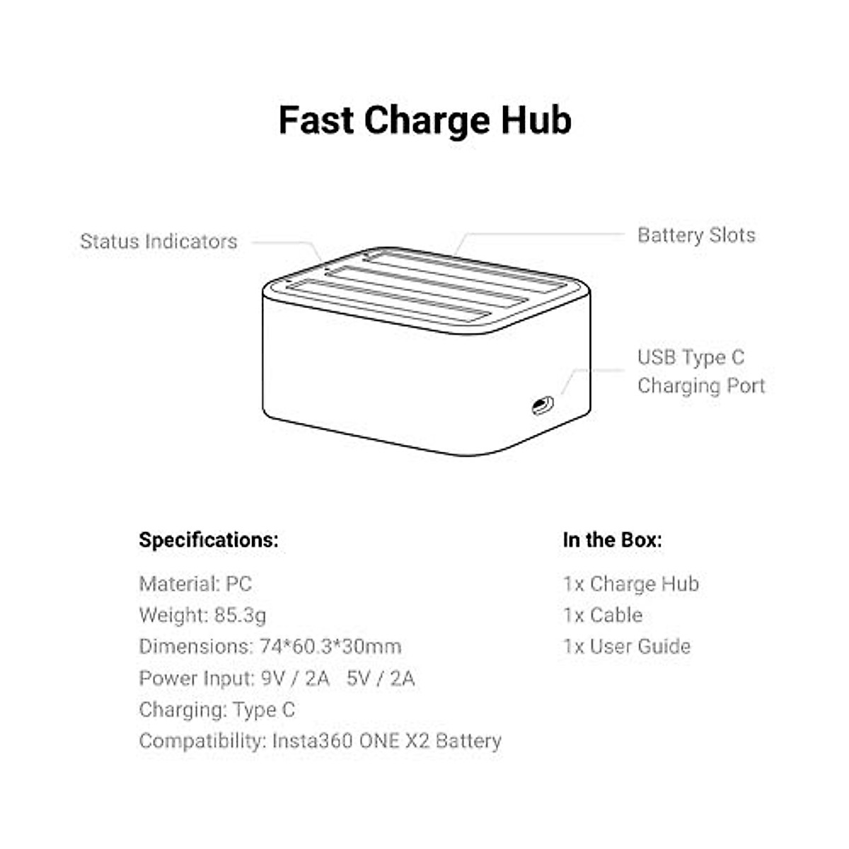 Insta360 ONE X2 Fast Charge Hub