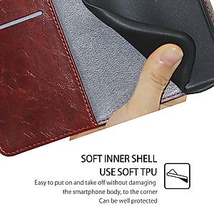 Fansipro Wallet Folio Case for Oppo Reno 2 Z, Premium PU Leather Slim Fit Cover for Reno 2 Z, 3 Card Slots, Good Design, Deep Brown