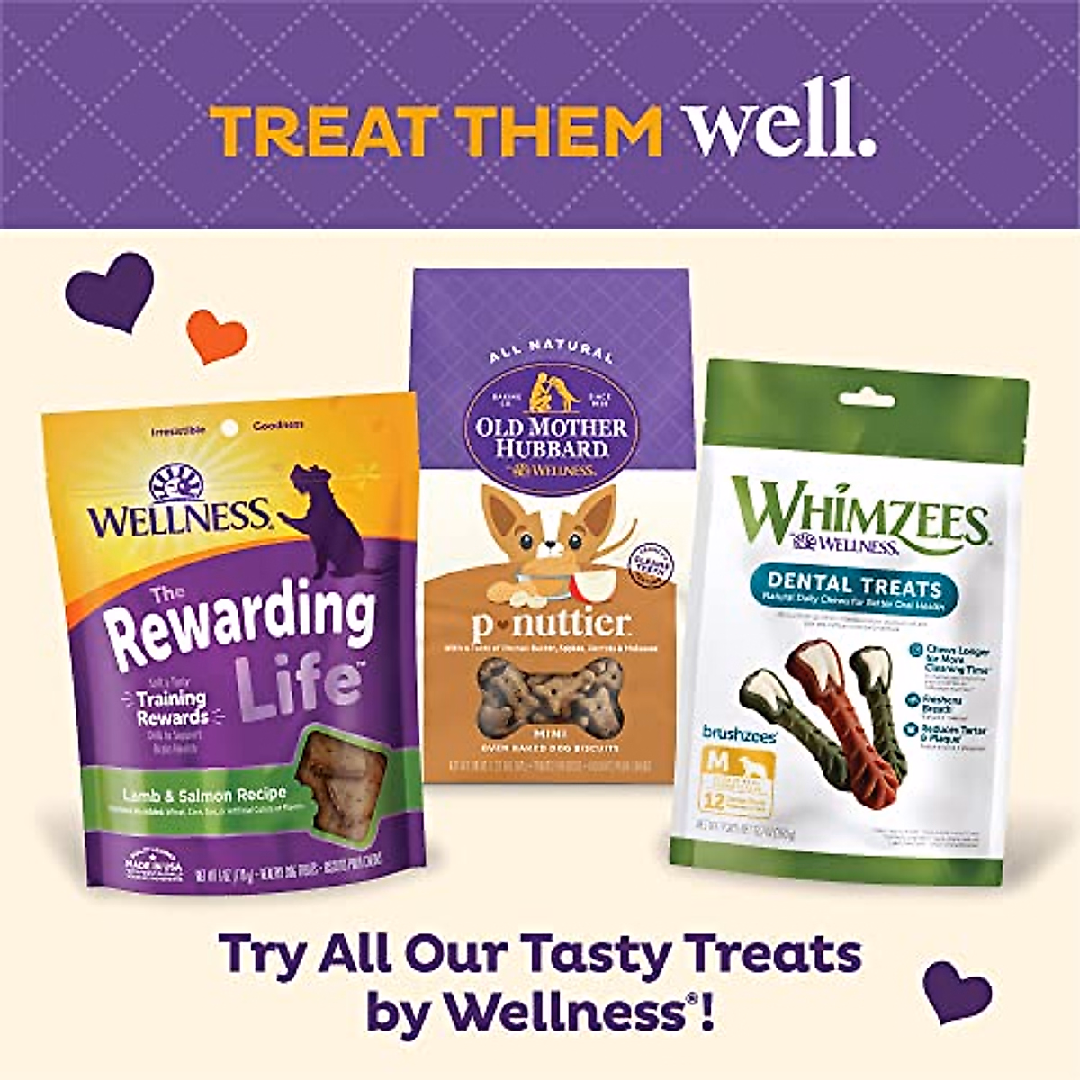 Old Mother Hubbard by Wellness Classic Bac'N'Cheez Natural Dog Treats, Crunchy Oven-Baked Biscuits, Ideal for Training, Small Size, 20 ounce bag