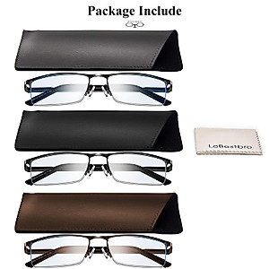 Lcbestbro Reading Glasses for Men, 0.5 Blue Light Blocking Reading Glasses Metal Readers