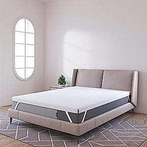 BedStory 3 Inch Memory Foam Mattress Topper King Size, Premium Firm Mattress Topper for Back Pain & Support, Bed Topper with 2-Layer Ventilated Design, CertiPUR-US Certified