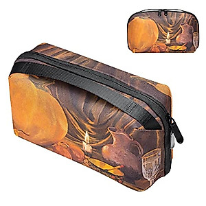 Travel Cord Organizer, Tech Organizer, Electronics Organizer, Cable Organizer Bag, Thanksgiving Fall Pumpkin Fruit