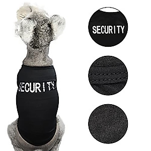 Knchy 3 Pack Pet Dog T-Shirt Costume with Security Letters, Summer Breathable Dog Vest Shirt Apparel Sleeveless Clothes, Lightweight Puppy Clothing for Small Medium Large Pets Dogs Cats Doggie