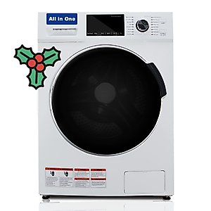 24" All-in-One Washer and Dryer Combo, 2.7 Cu.Ft Front Load Ventless Washer Dryer with 26.5 Lbs Loading Capacity, Compact Size, LED Display, Child Lock, for Laundry, Apartments, RV, Dorm, White