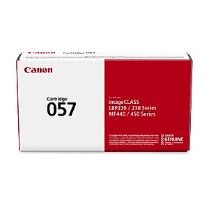 Canon Genuine Toner Cartridge 057 Black (3009C001), 1-Pack, for Canon imageCLASS MF449dw, MF448dw, MF445dw, LBP228dw, LBP227dw, LBP226dw Laser Printers, Standard