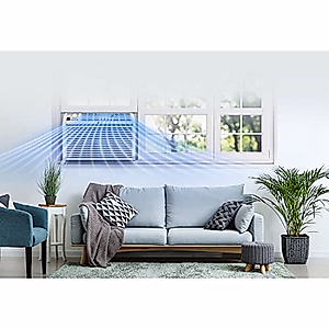 LG 5,000 BTU Window Air Conditioner, 115V, AC Window Unit Cools 150 Sq.Ft. (10' x 15' Room Size), Perfect for Bedrooms, Quiet AC with 2 Cooling & Fan Speeds, 2-Way Air Deflection, and Washable Filter