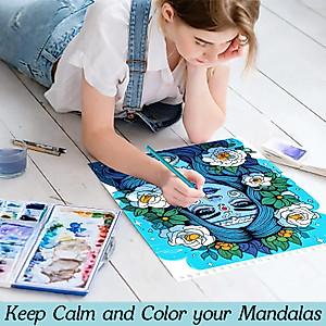 Sugar Skull Women Coloring Book for Adult Women Relaxation, Spiral Bound, Printed Single-Sided, Anxiety and Depression 24 Pages Coloring Book Arts and Crafts Sugar Skull Gift for Adult Women