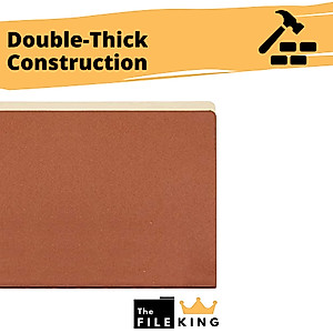 The File King Expanding Accordion File Folder - Legal Size | Box of 10 Redropes | 3.5” Expansion | Store and Organize Papers | Keep Records in One Place | Save Time Searching