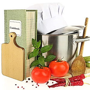 Jetec Wood Bookends, Kitchen Cookbook Bookends Quality Cutting Board Decorative Wooden Book Ends for Office Files Magazine Kitchen Books