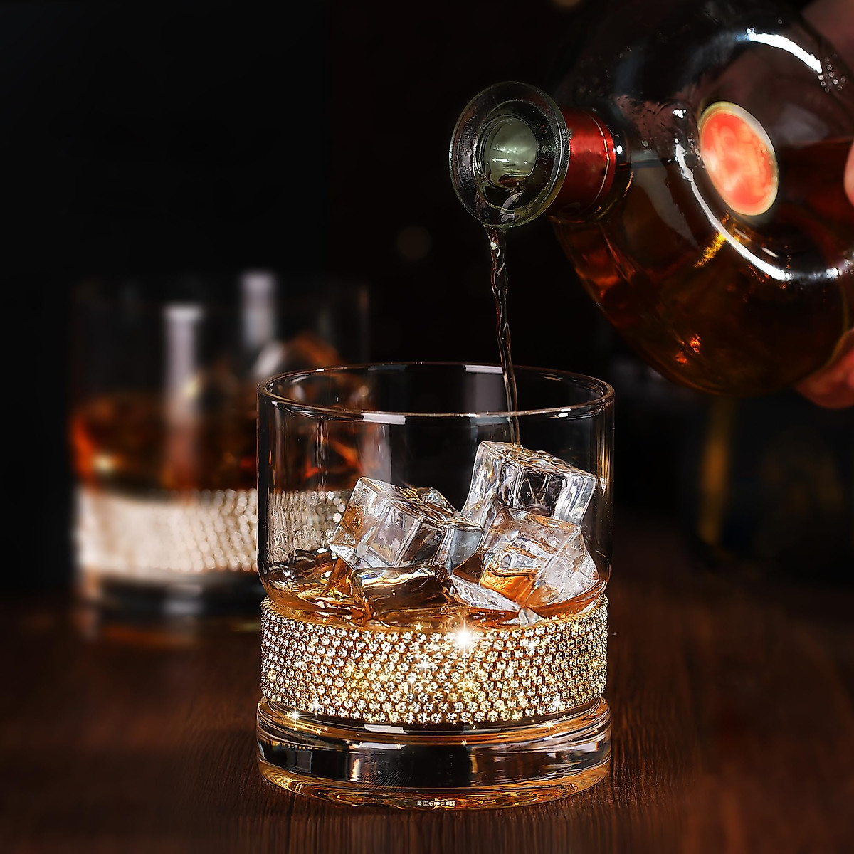 Handmglass Whiskey Glass Set of 2- Whiskey Stones and Glasses Gift Set, for Bosses, Retirement Gifts for Women 2023 Coworker