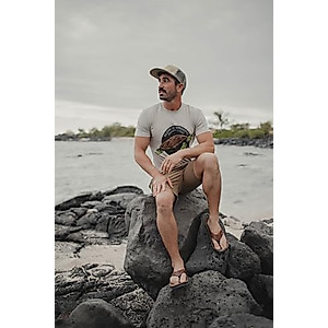 Combat Flip Flops Mens AK-47 Brown Leather Ergo- Size 7