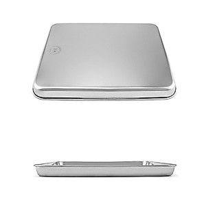 QWORK Stainless Steel Surgical Tray, for Medical Instruments, Tattoo, Surgical Supplies, 12 3/16 x 9 7/16 x 1, 4 Pack