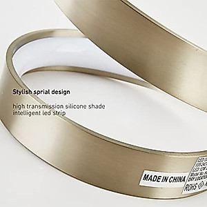 HELYCH Dimmable Spiral Modern LED Table Lamp, Wide Body Minimalist Bedside Lamp, Warm White 3000K CRI 90 Table Light, Small Touch Nightstand Desk Lamps for Living Room Bedroom Office