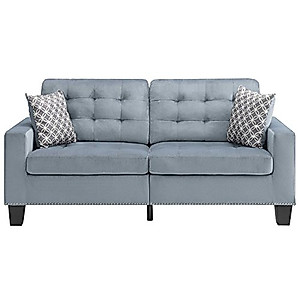 Homelegance Lantana 72" Fabric Sofa, Gray
