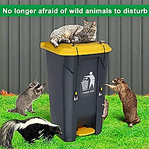 RASDDER Trash Can Lid Lock, Outdoor Trash Can Locks for Animals, Stainless Steel Garbage Can Lock for Stop from Rummaging, Great for Outdoor Waste Bins, 2 Pack (2)