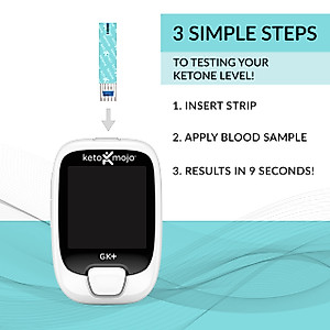 KETO-MOJO Test Strip Combo Pack for Use ONLY with The New GK+ Meter | 60 Blood Glucose + 60 Blood Ketone (120ct)