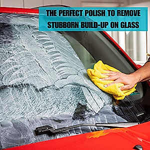 Invisible Glass 91411 3.38-Ounce Glass Stripper Water Spot Remover Kit Eliminates Coatings, Waxes, Oils and More to Polish and Restore Automotive Glass , white