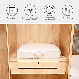 RSTYS Under Bed Storage Containers Bin With Lid,Underbed Bag Organizer Bins,Large Underbed Storage Organizer Box with Handle,Foldable Storage Drawer Organizer for Clothes, Blanket
