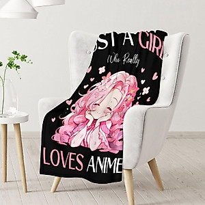 Girls Blanket Gifts - 60"x80" Cute Throw Blanket for Girls - Pink Soft Fuzzy Blankets for Bed, Couch & Living Room