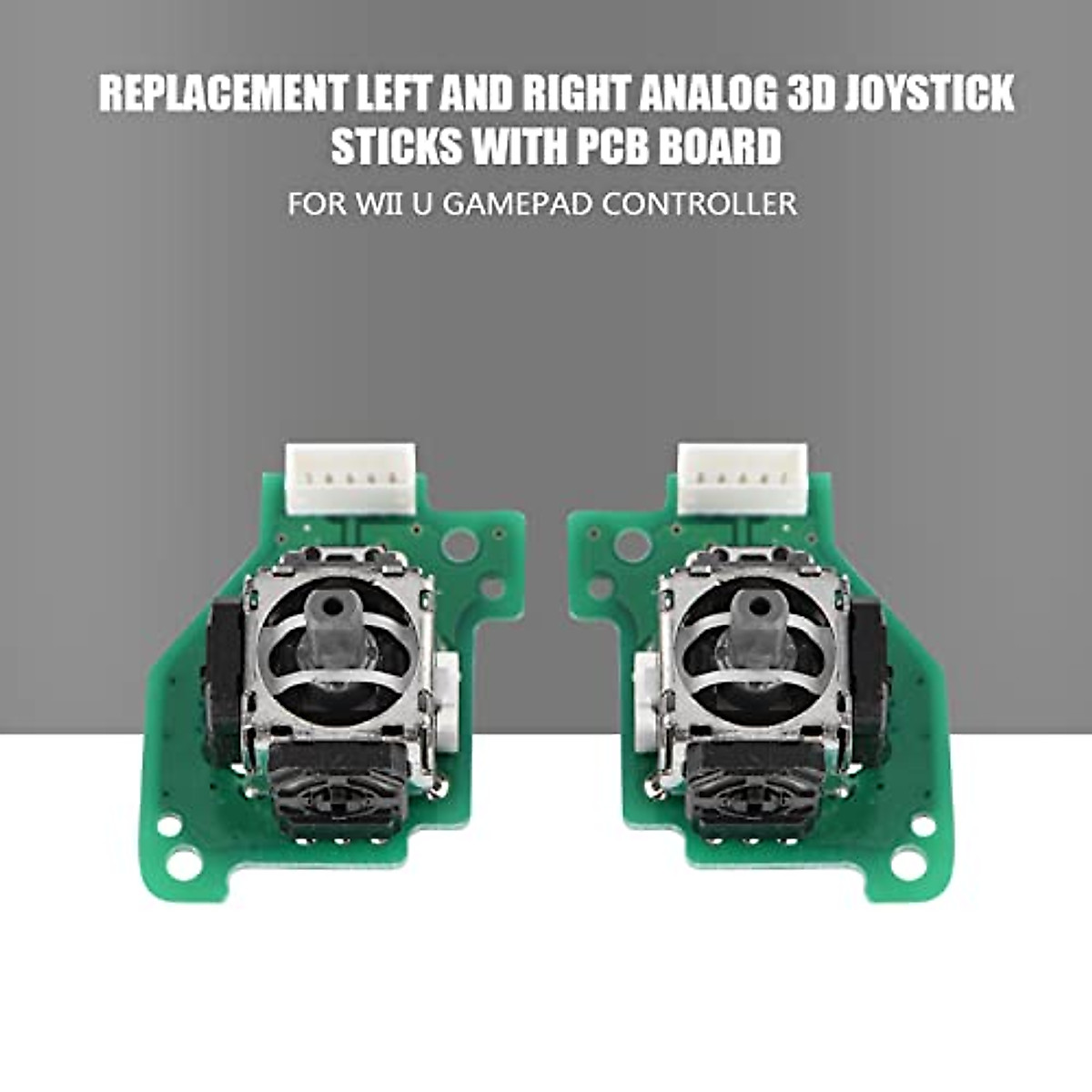 KOSDFOGE Left & Right Analog 3D Joystick Sticks Replacement Compatible with Nintendo Wii U Gamepad Controller Green